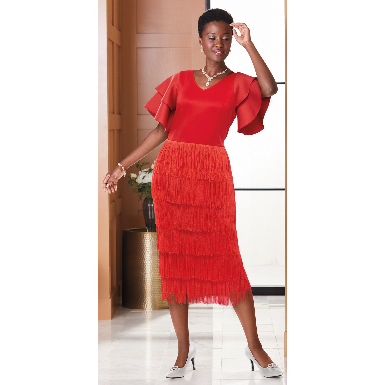 Mareena Women's Fringe Sheath Dress | ASHRO