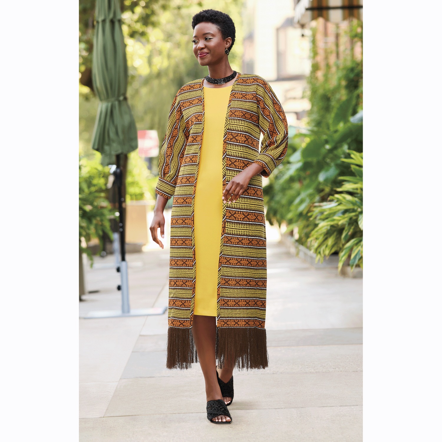 Johari Fringe Jacket Dress | ASHRO