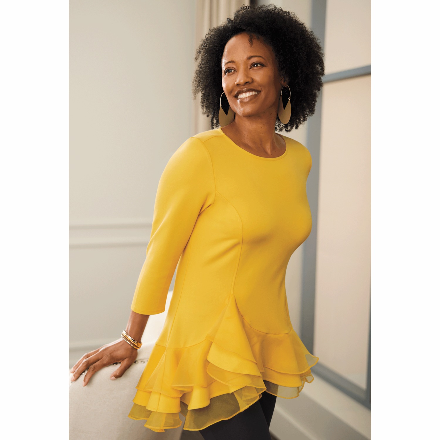 Sami Flowing Ruffle Tunic | ASHRO