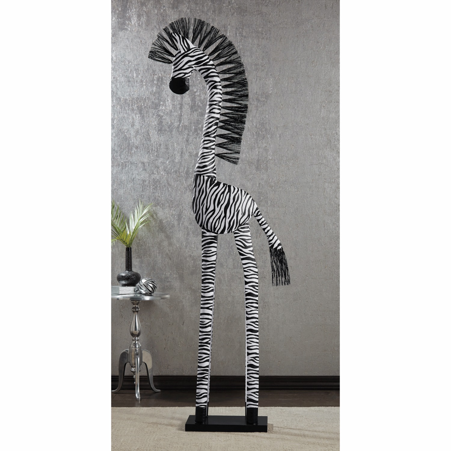 Tall Metal Zebra Statue | ASHRO