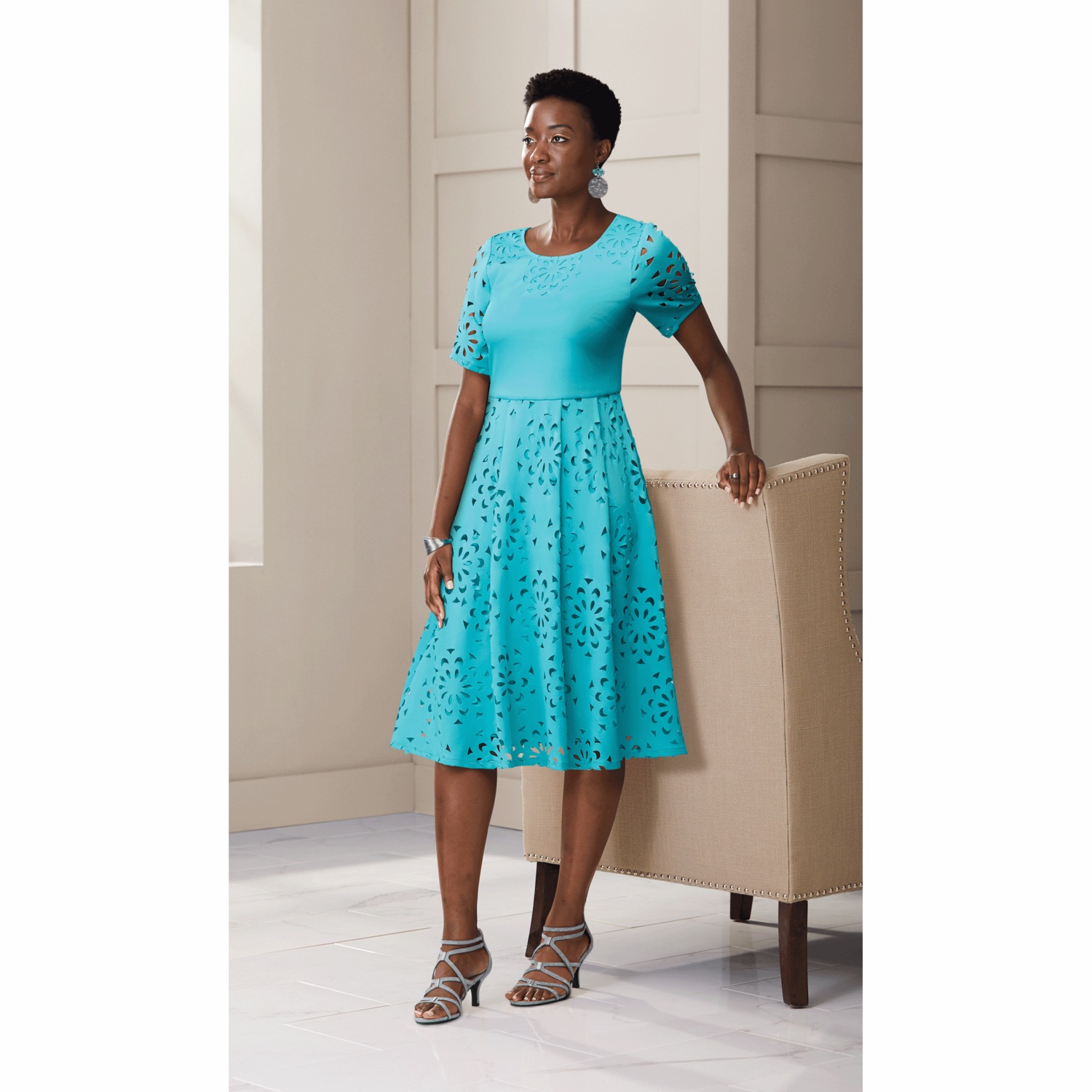 Samsara Fit-and-Flare Cut Out Dress | ASHRO