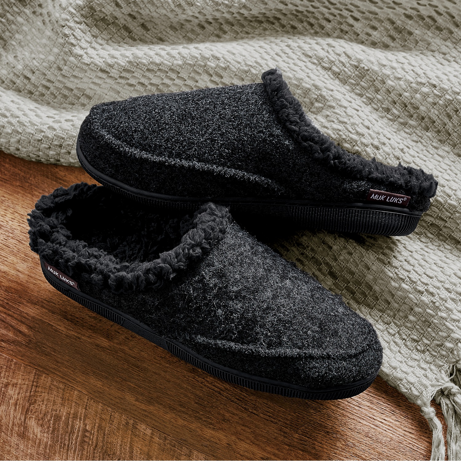 MUK LUKS® Men's Wooly Scuff | ASHRO