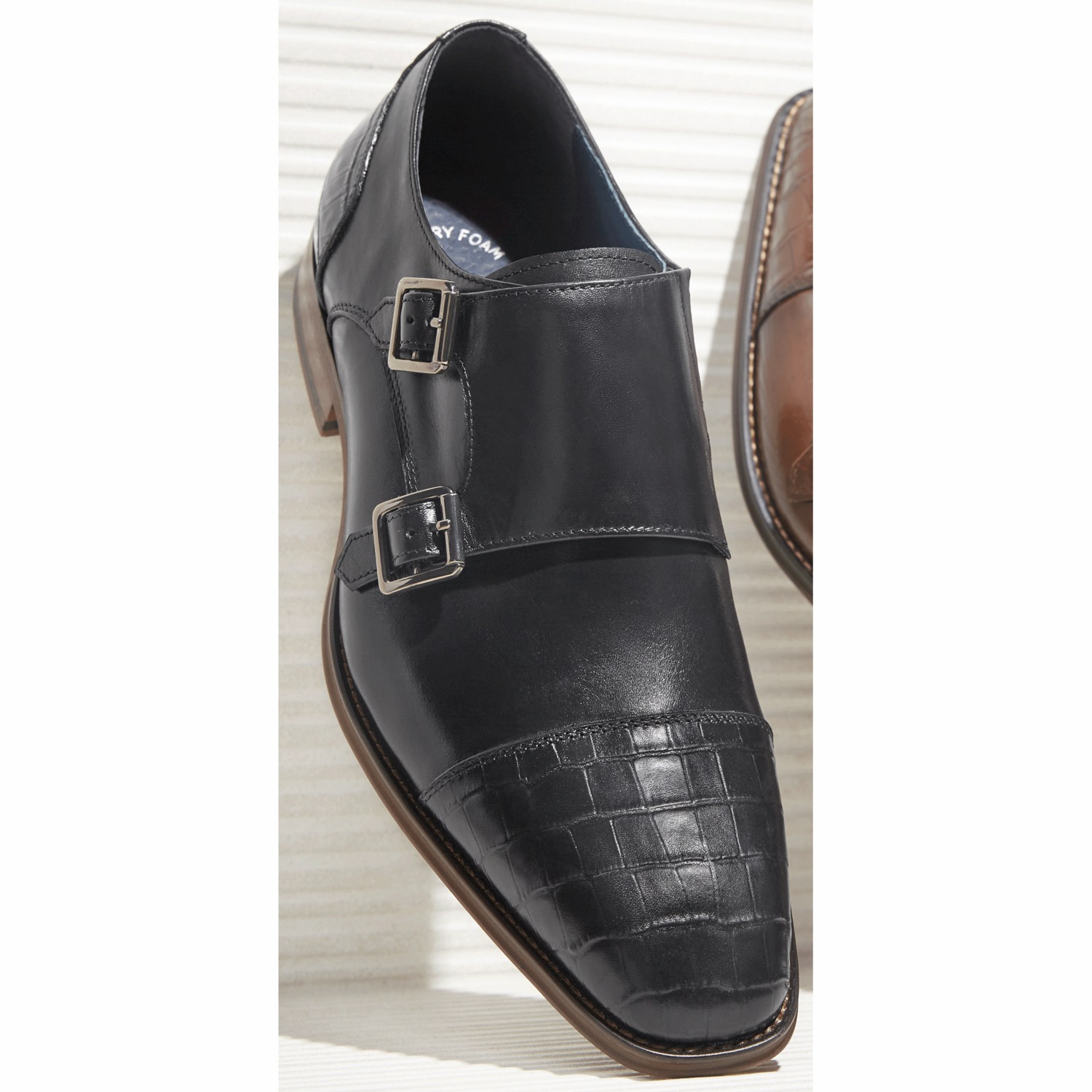 Stacy Adams Pierson Double Monk Cap-Toe Shoe | ASHRO