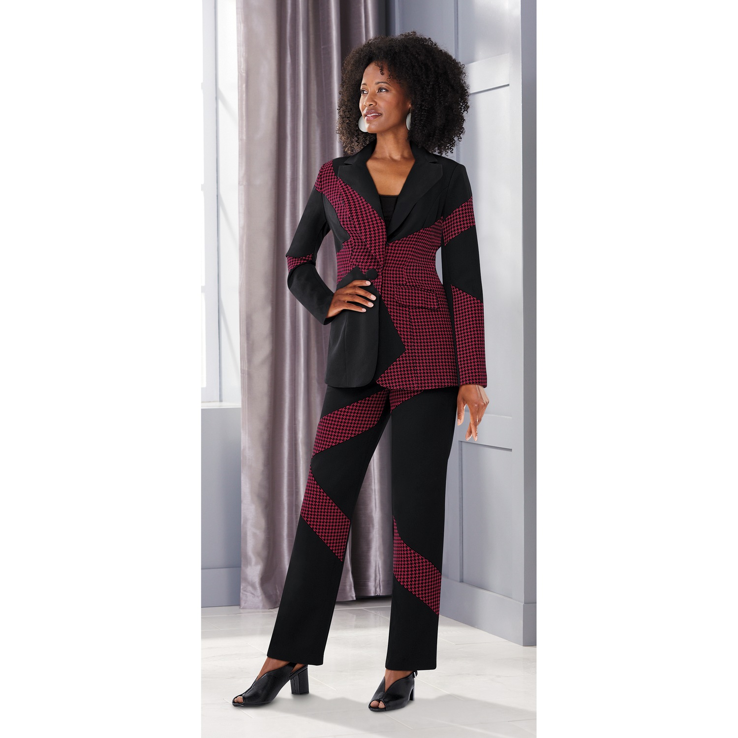 Mixed-Media Pant Suit | ASHRO