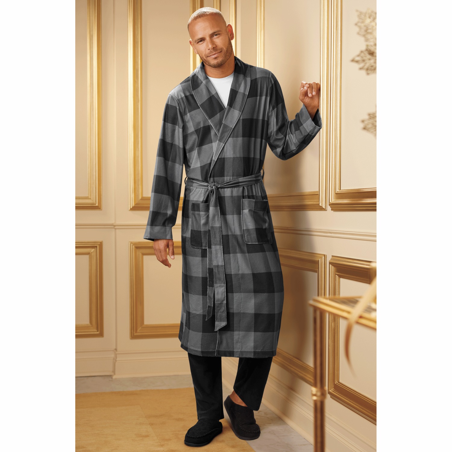 Personalized Mens Fleece Robe | ASHRO