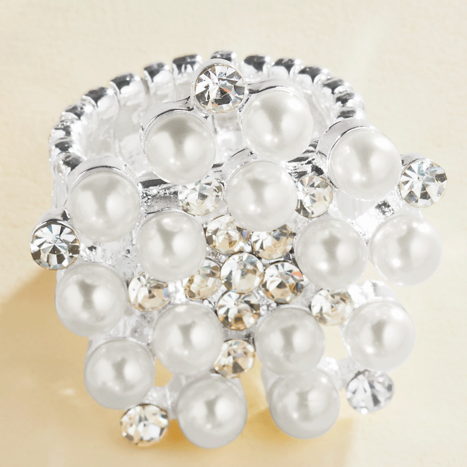 Stone/Round Cluster Stretch Ring | ASHRO