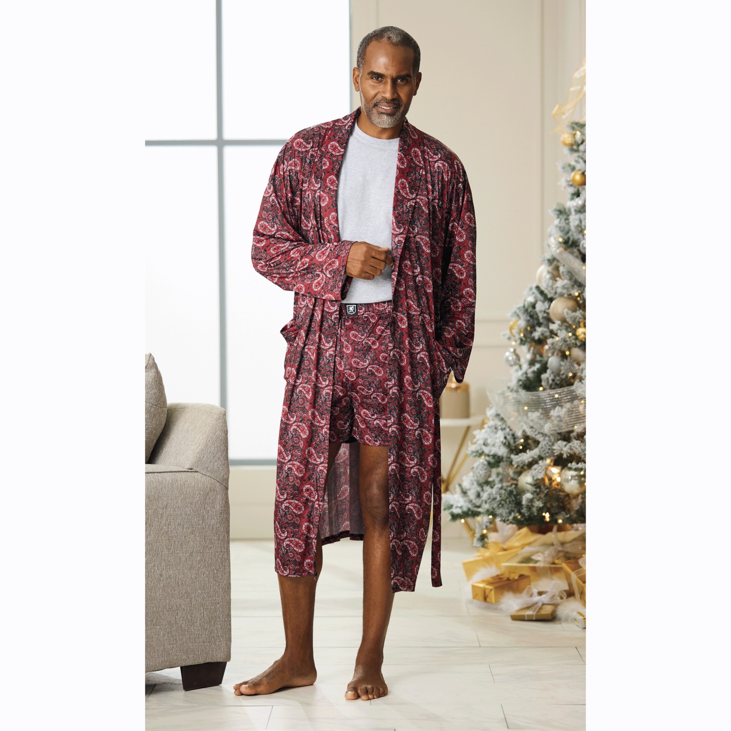 Stacy Adams Collar Knit Robe | ASHRO