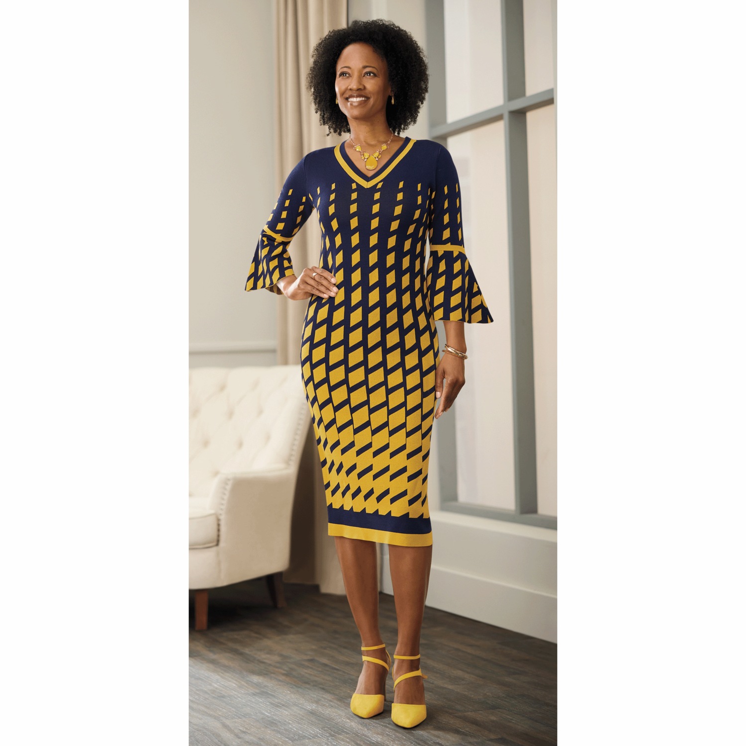 Carla Colorblock Sweater Dress | ASHRO