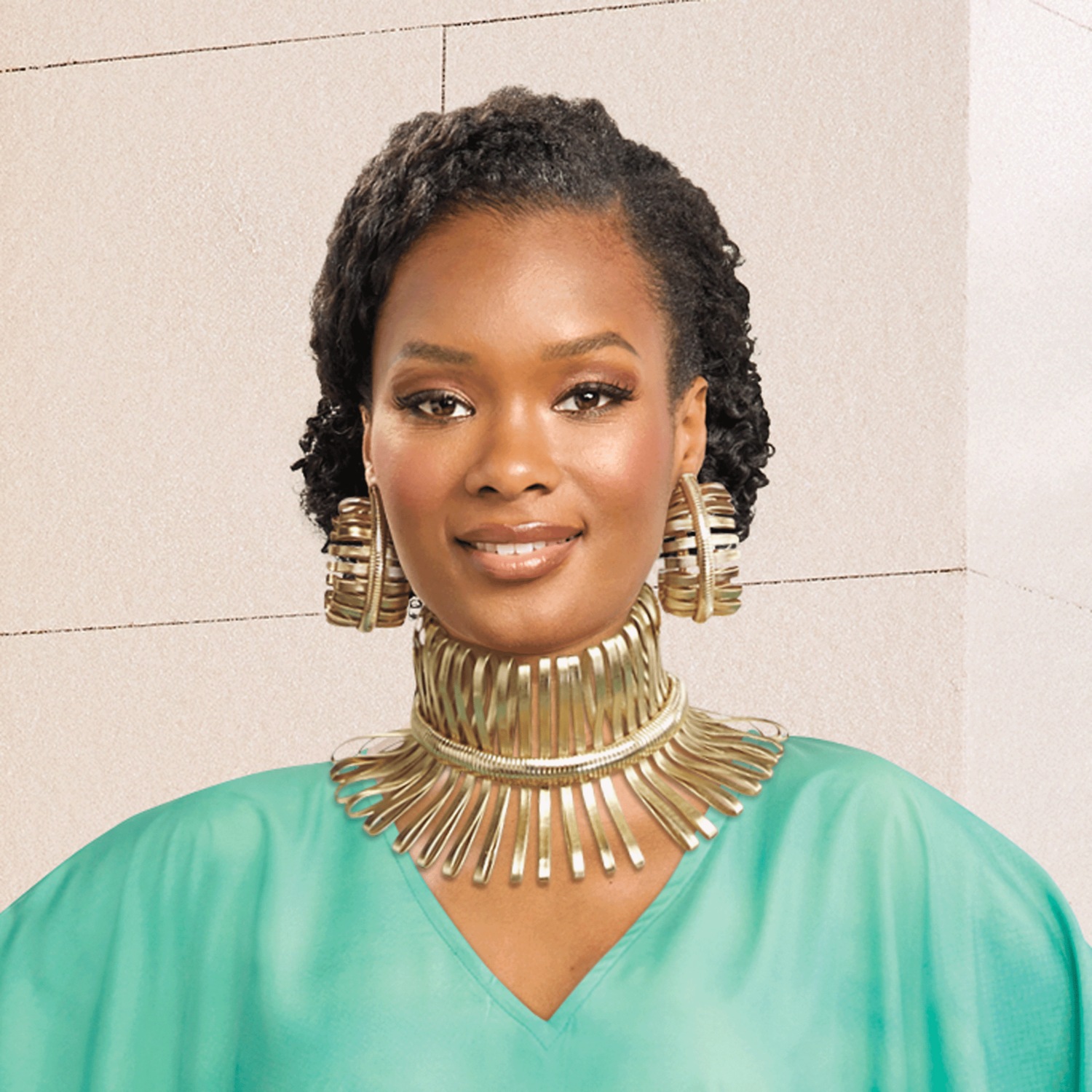 Metallic Faux-Leather Loop Jewelry | ASHRO