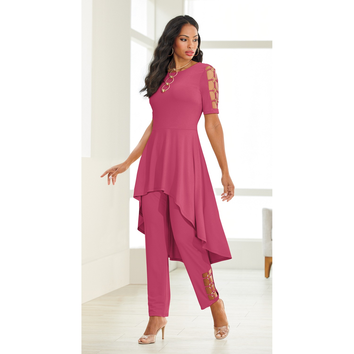 Metal Rings Pant Set | ASHRO