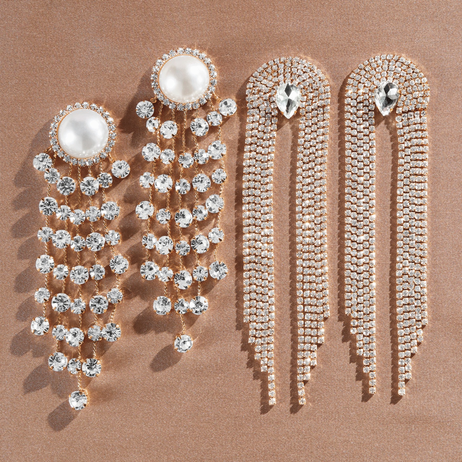 Crystal fringe earrings store