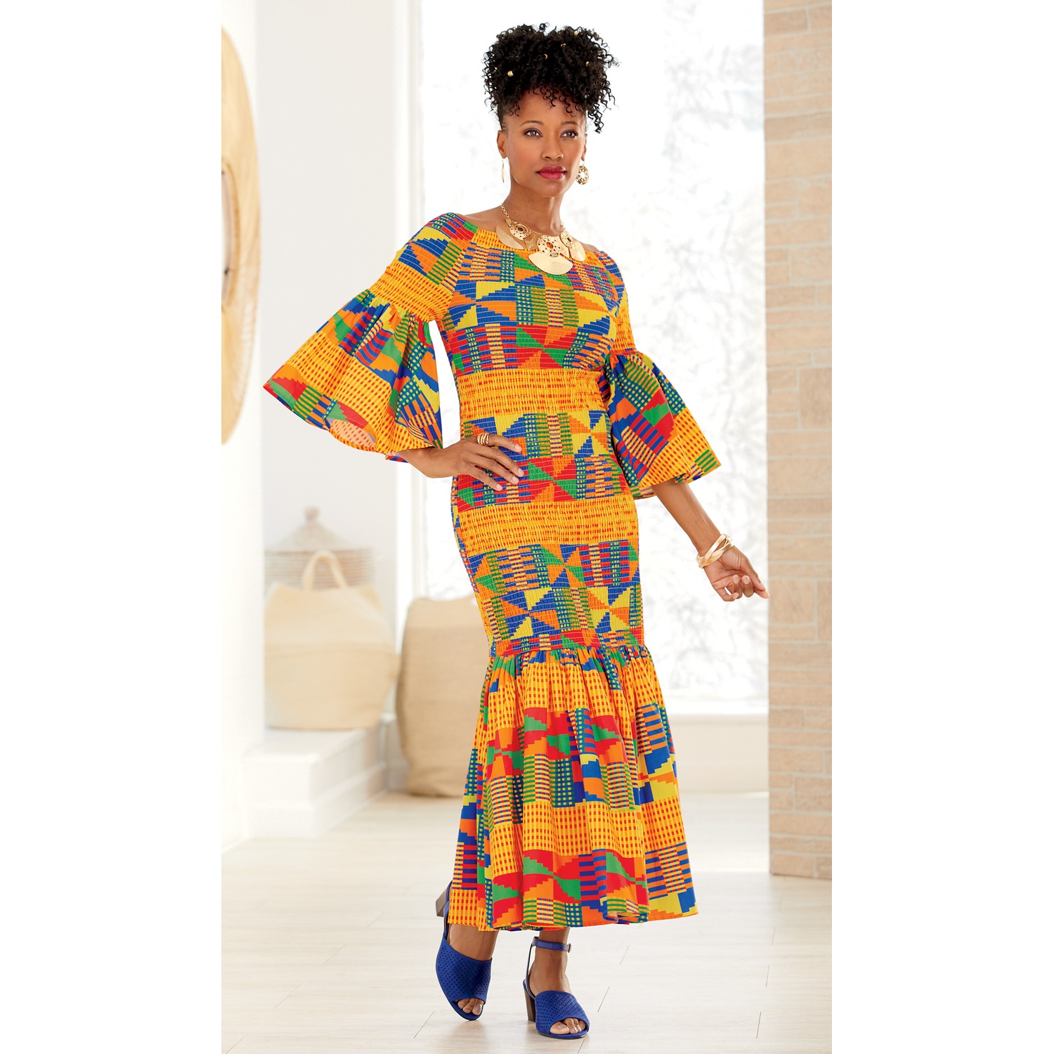 Kehlani Smocked Maxi | ASHRO