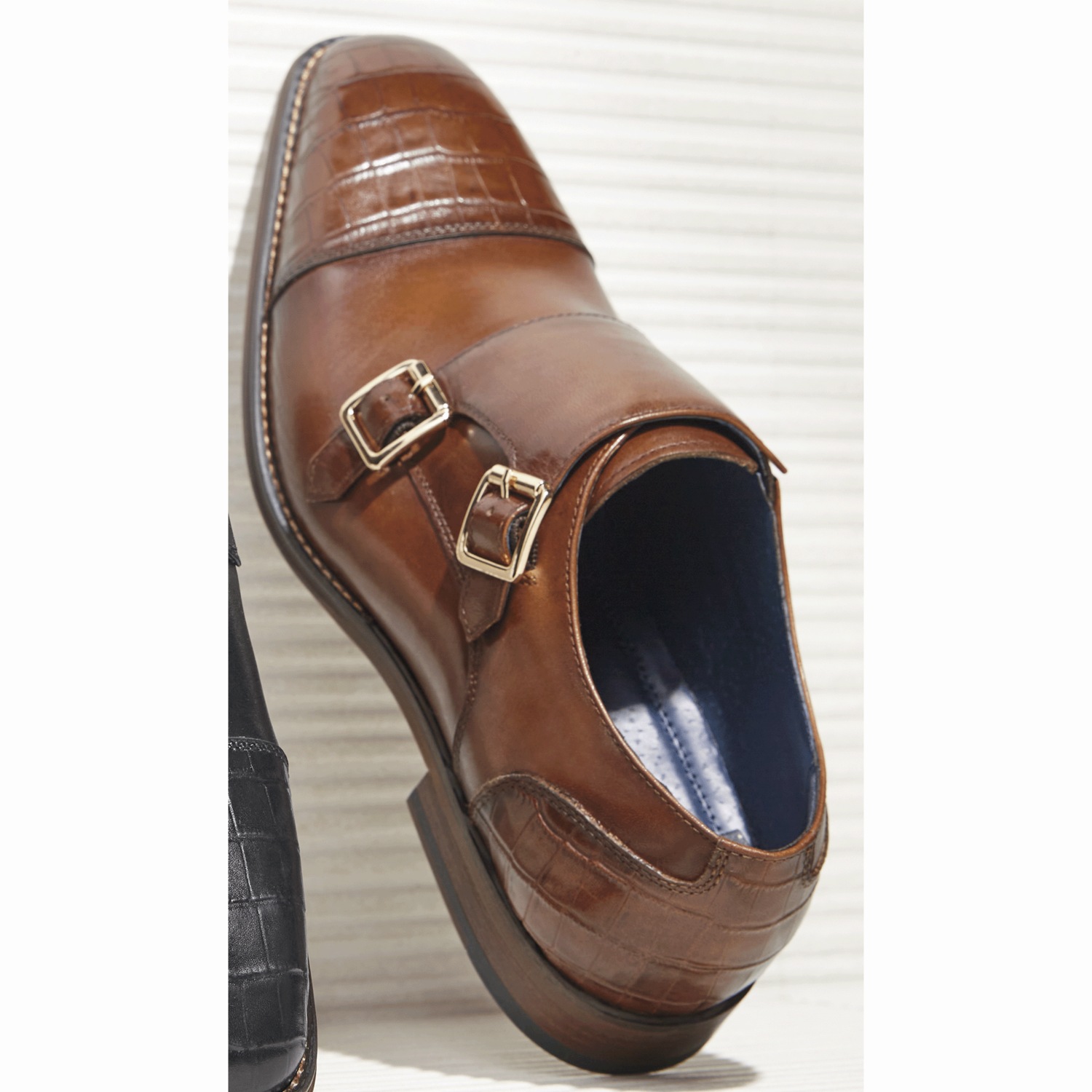 Stacy Adams Pierson Double Monk Cap-Toe Shoe | ASHRO