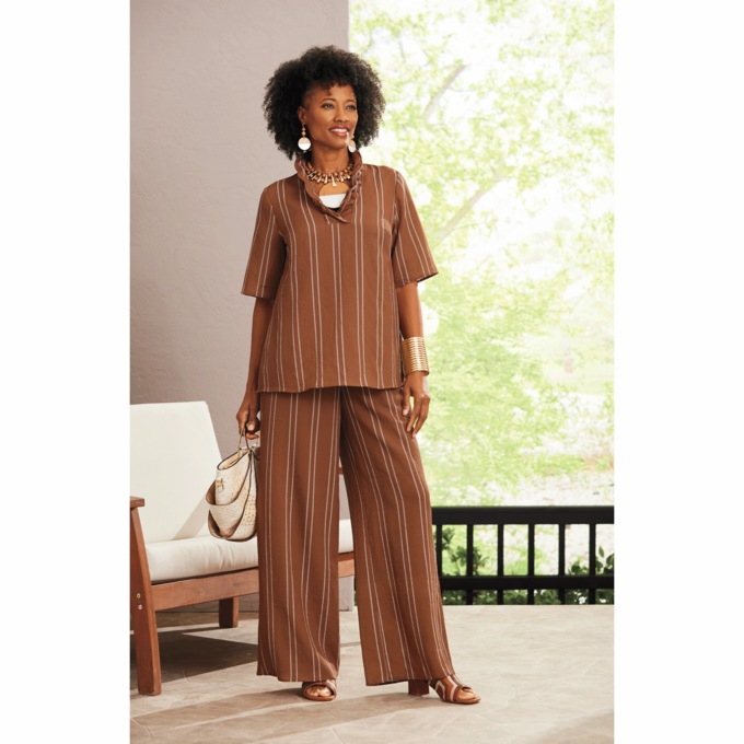 Selah Striped Pant Set | ASHRO