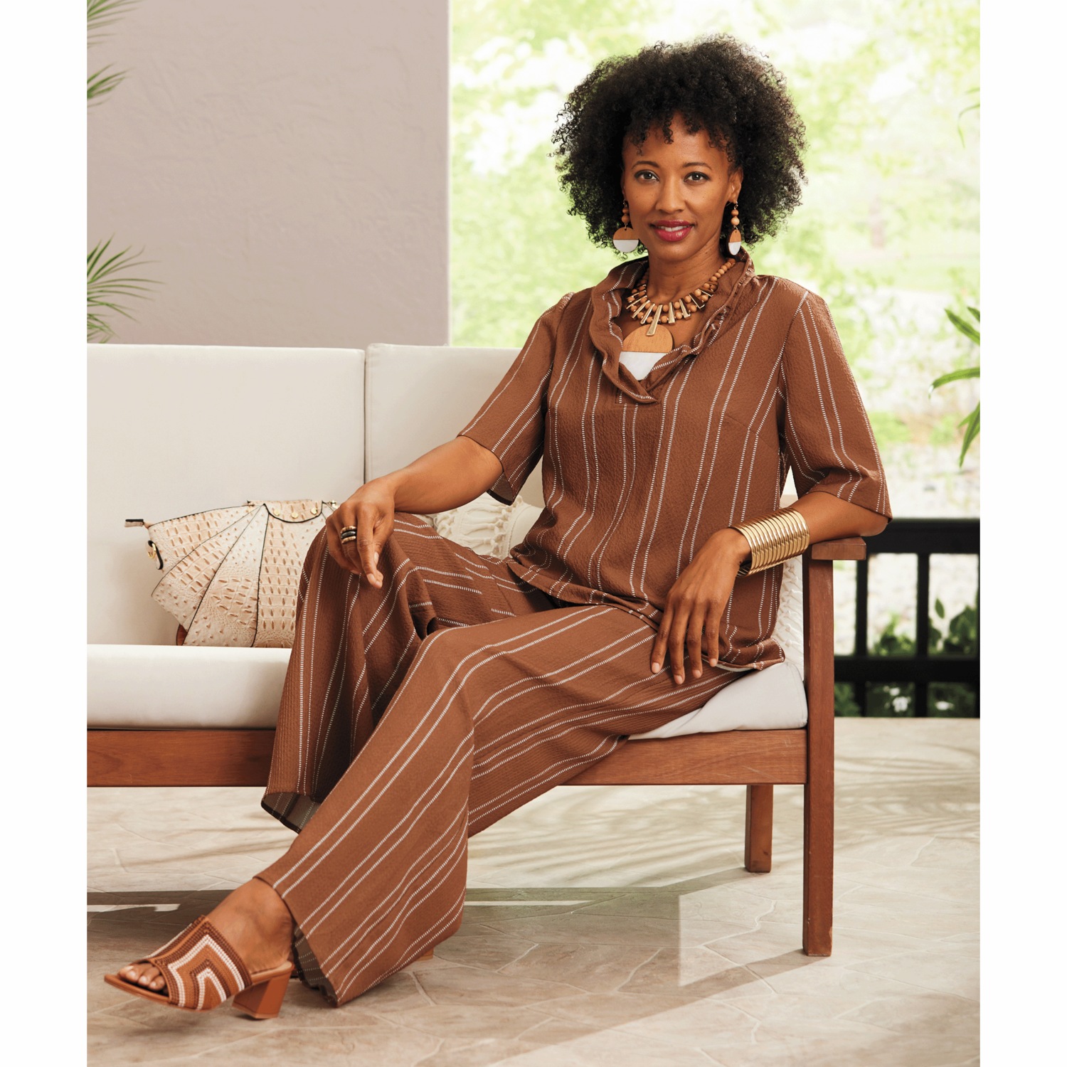 Selah Striped Pant Set | ASHRO