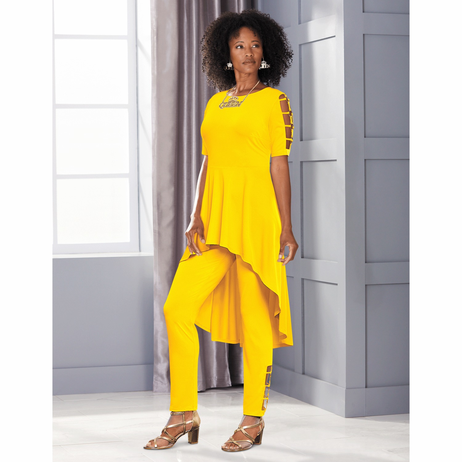 Metal Rings Pant Set | ASHRO