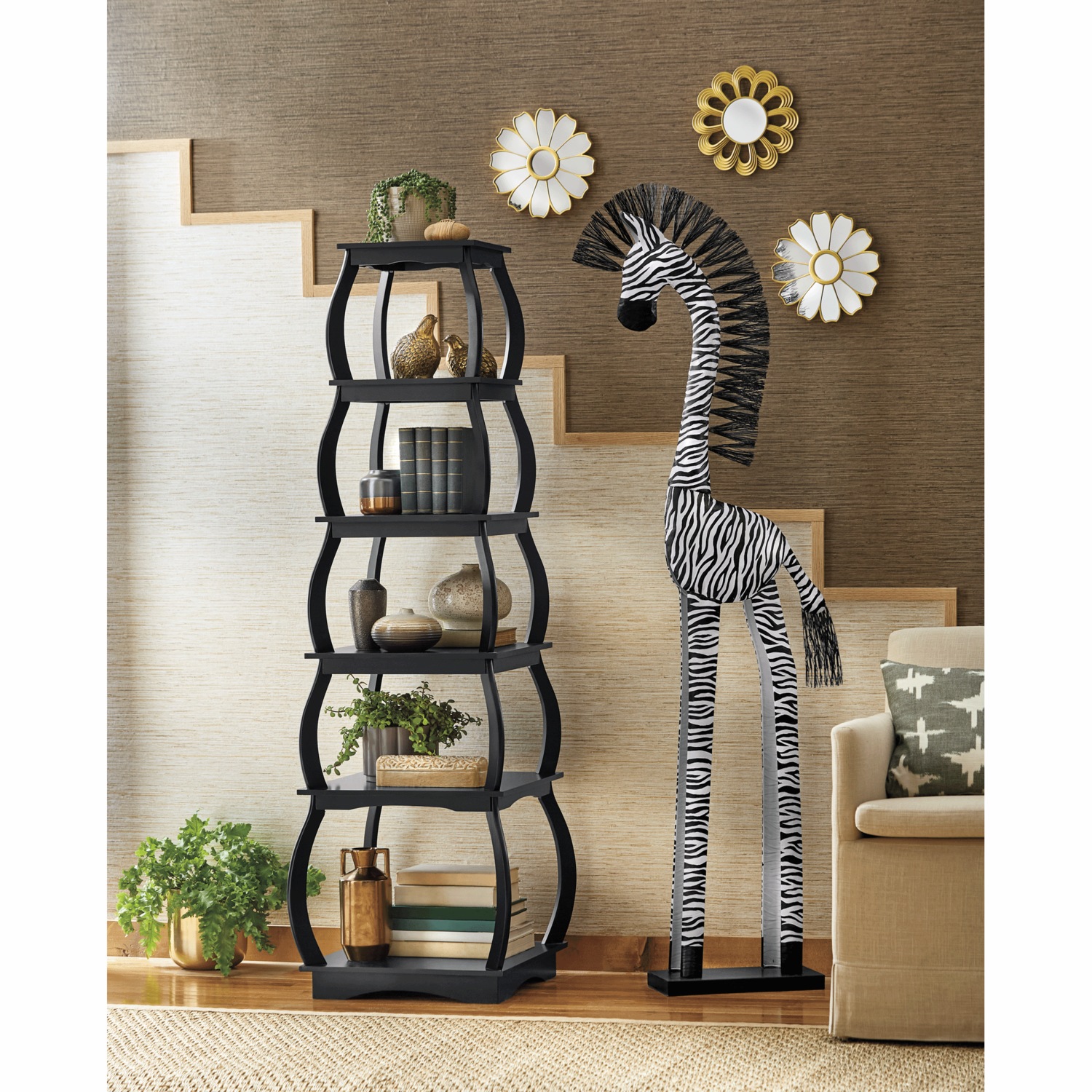 Tall Metal Zebra Statue | ASHRO