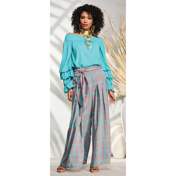 Letsha Woven Blouse & Amari Wide Leg Pant | ASHRO