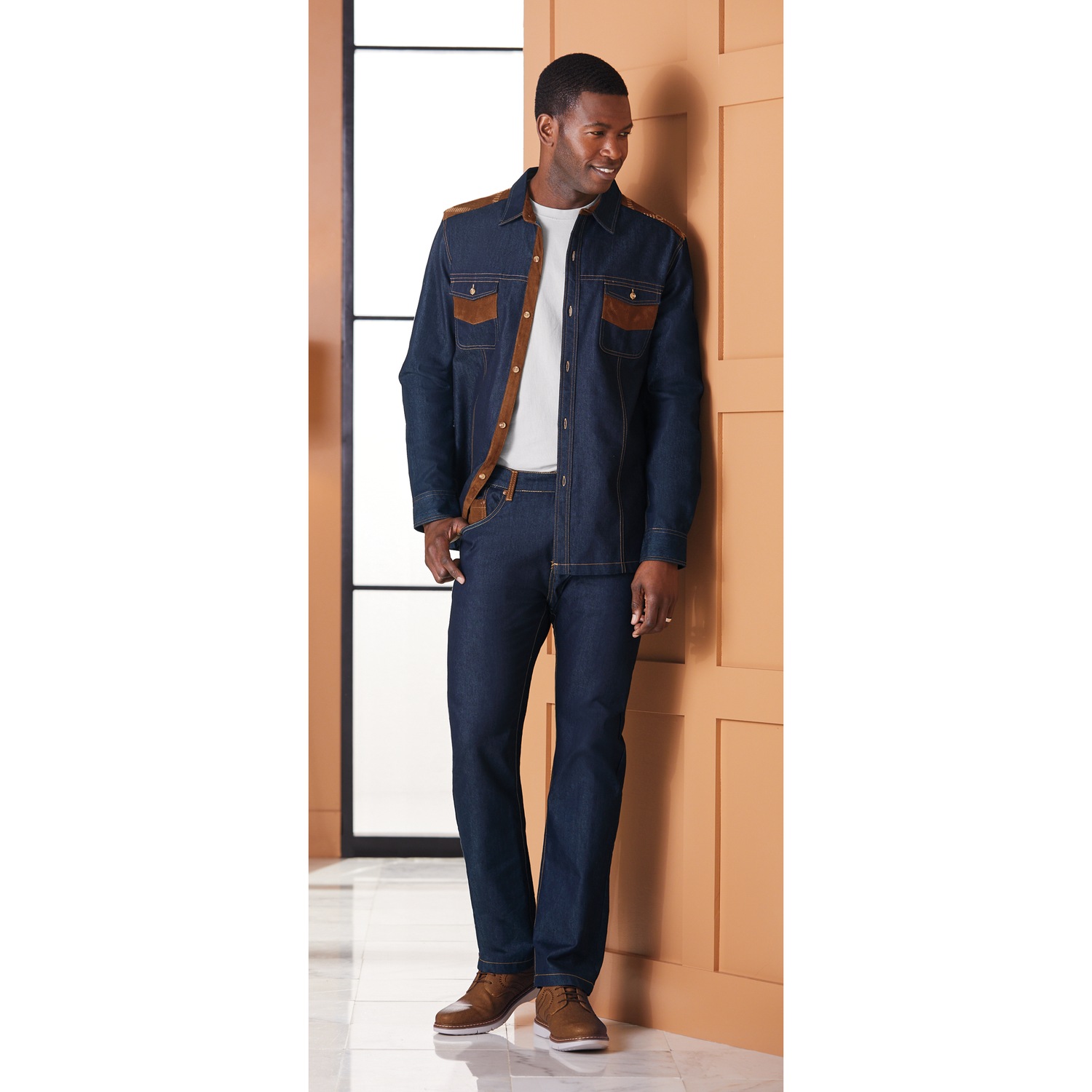 Stacy Adams Denim Pant Set | ASHRO