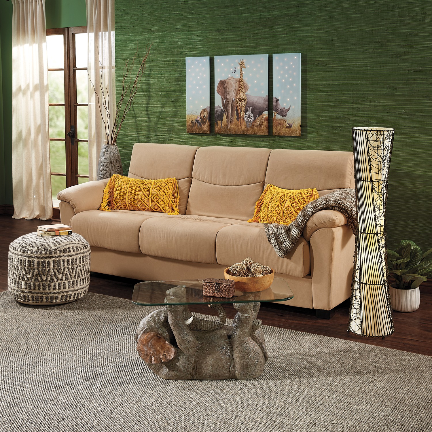 3-Piece Lit Animal Kingdom Wall Art | ASHRO