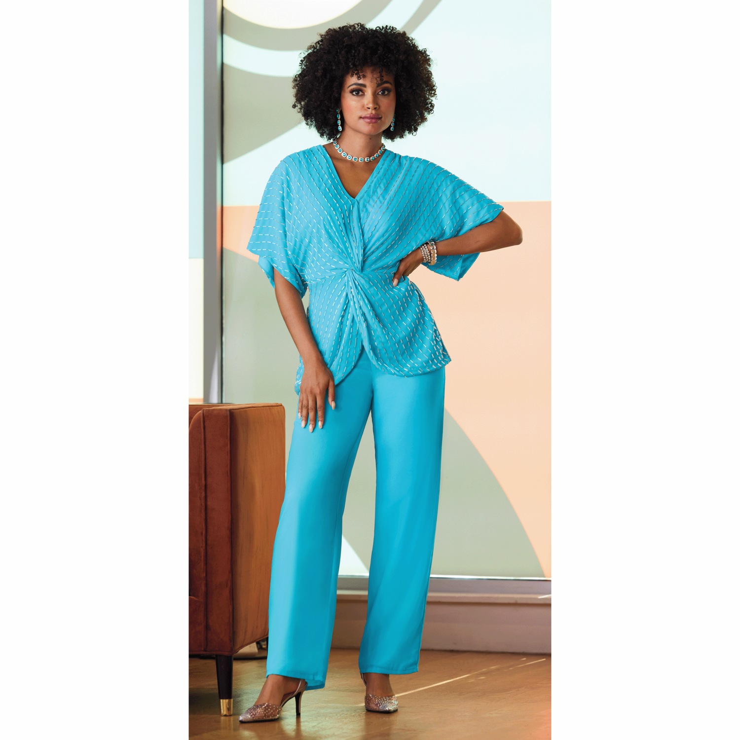 Beaded Knot Pant Set | ASHRO