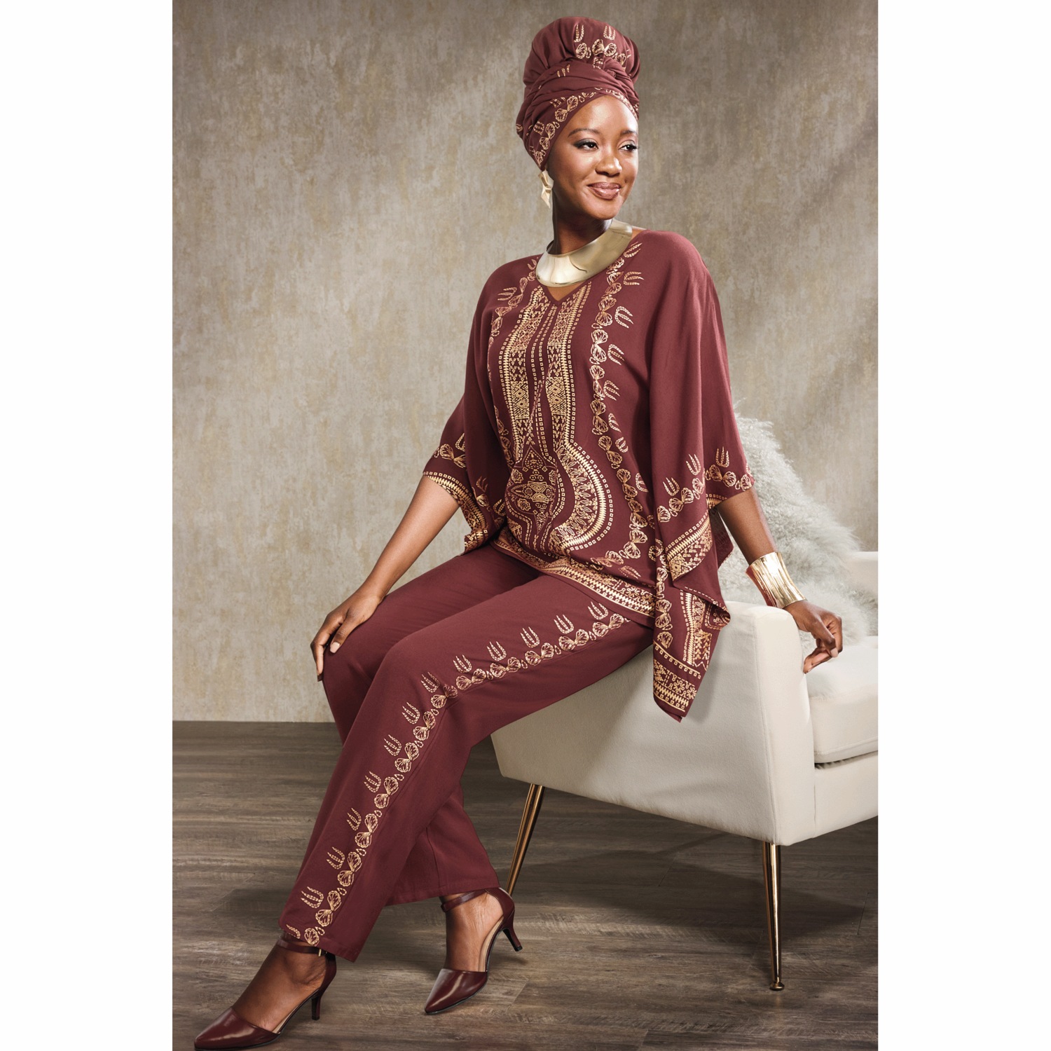 Gemma Pant Set and Headwrap | ASHRO