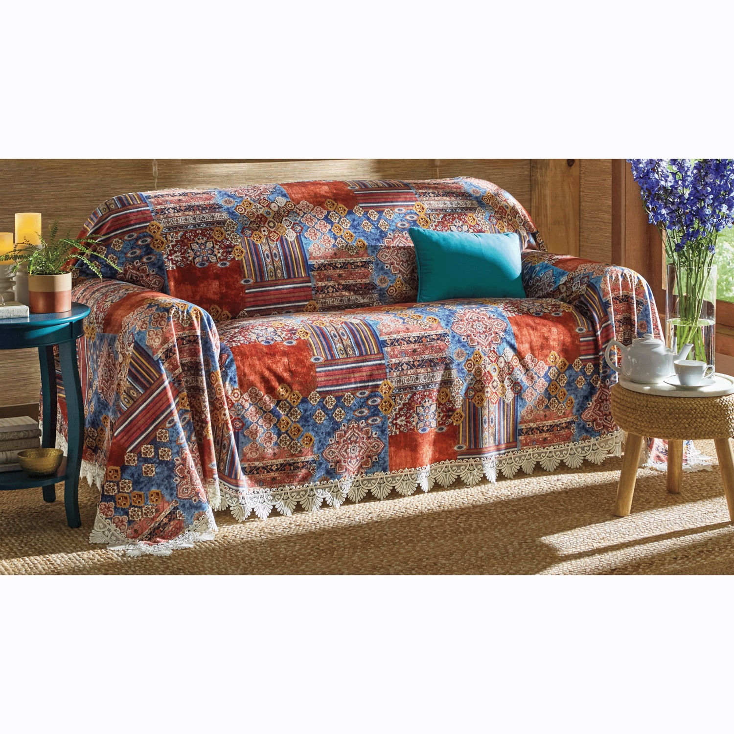 Boho Velvet Furniture Throw | ASHRO