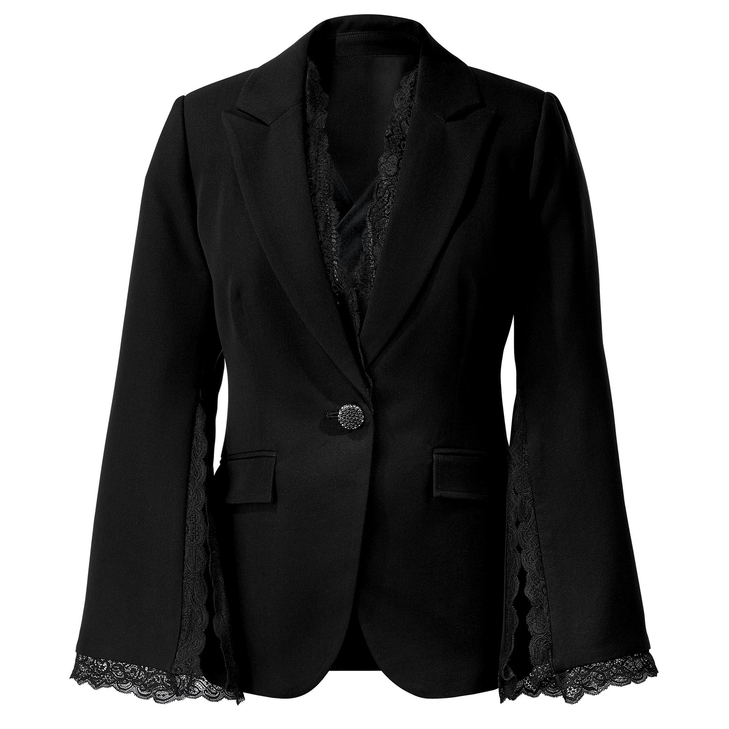 Wall Street Lace-Trim Jacket | ASHRO