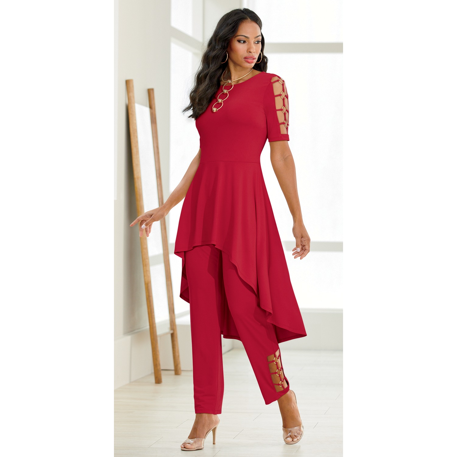 Metal Rings Pant Set | ASHRO