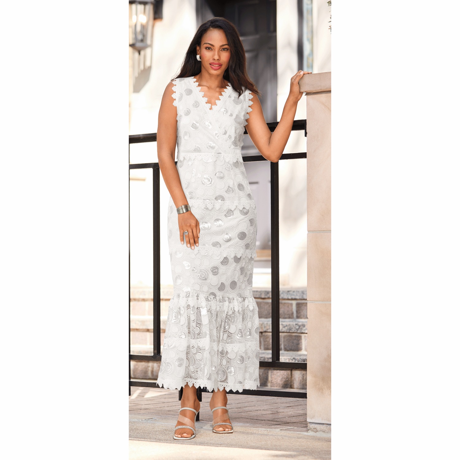 Makena Sequin and Lace Maxi Dress | ASHRO