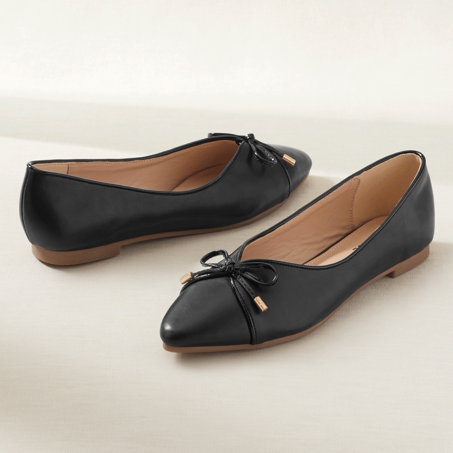 Classique Diamond Toe Bow Flat | ASHRO