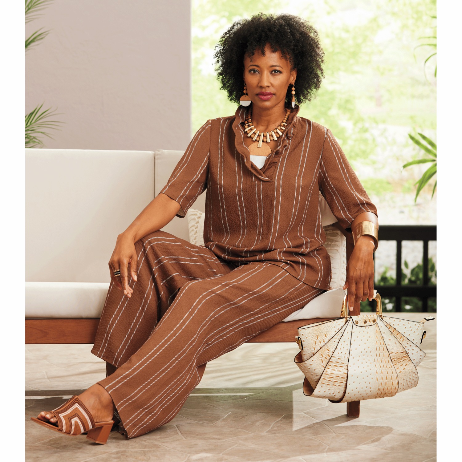 Selah Striped Pant Set | ASHRO